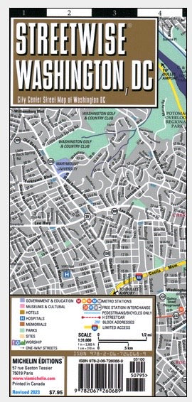 Streetwise Washington DC Map – TripQuipment