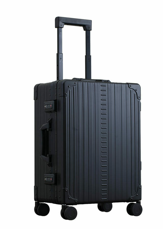 Aleon 21" Aluminum Trunk-Style Carry-On w/Shirt and Pant Packer - Onyx ...